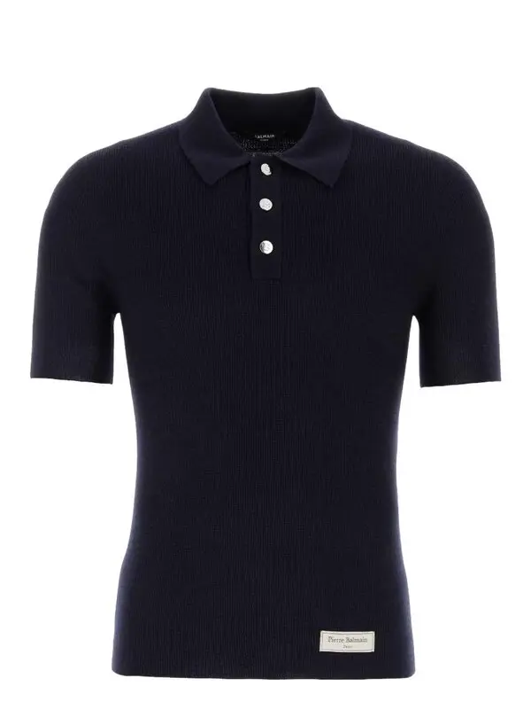 Balmain Pb Straight Hem Polo Shirt - Black