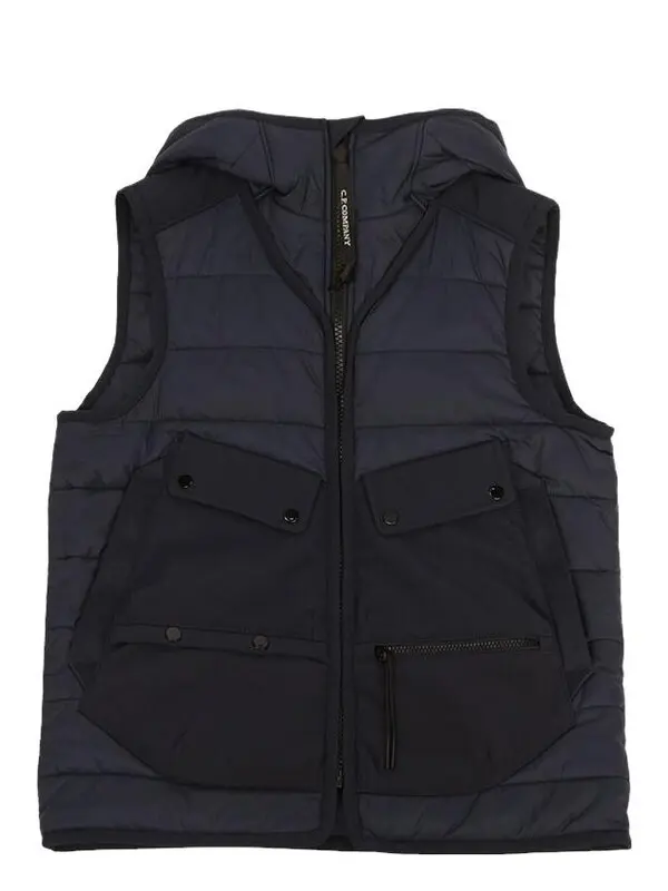 C.P. COMPANY Hooded Vest - Black