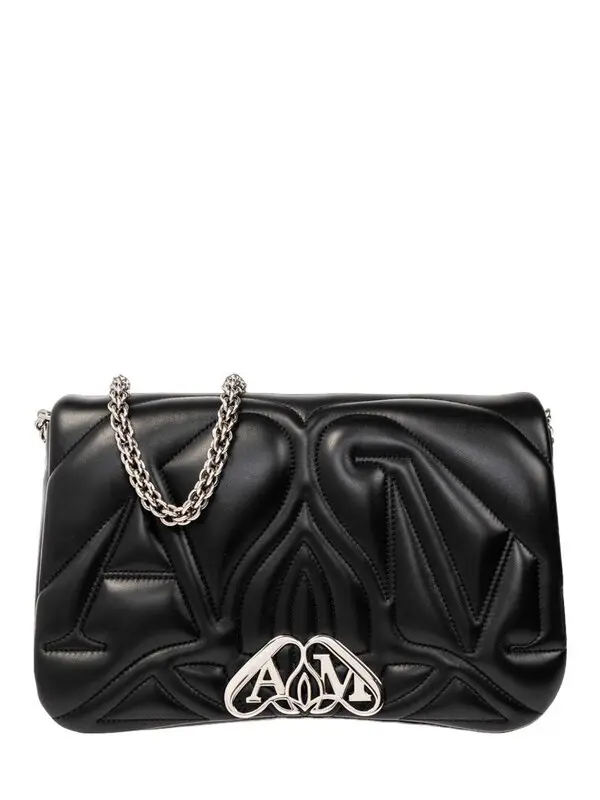 Alexander McQueen The Seal Quilted Shoulder Bag - Black
