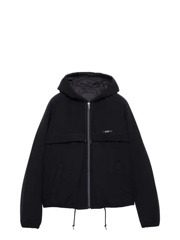 Prada Zip-up Hooded Jacket - Black
