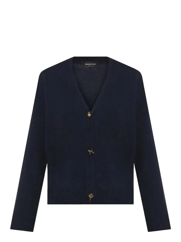 Fabiana Filippi V-neck Cardigan With Button Fastening - Black