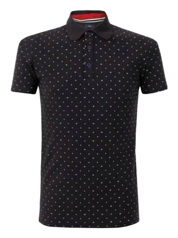 Emporio Armani Logo Details Polo Shirt - Black