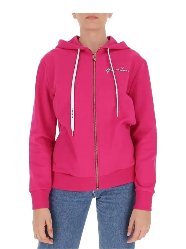 Versace Signature Zip-up Hoodie - Pink