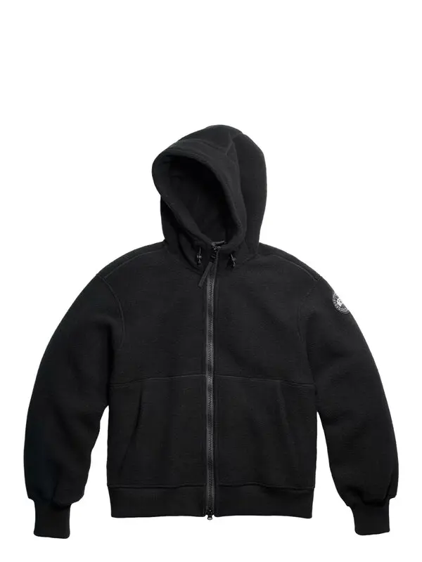 Canada Goose Zip Up Fleece Hooded Jacket - Black