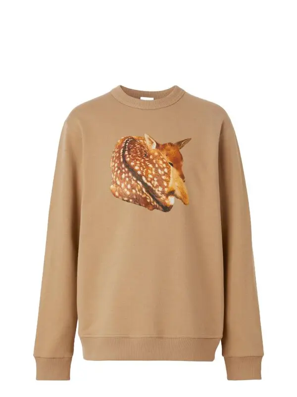 Burberry Deer Print Sweatshirt - Nude