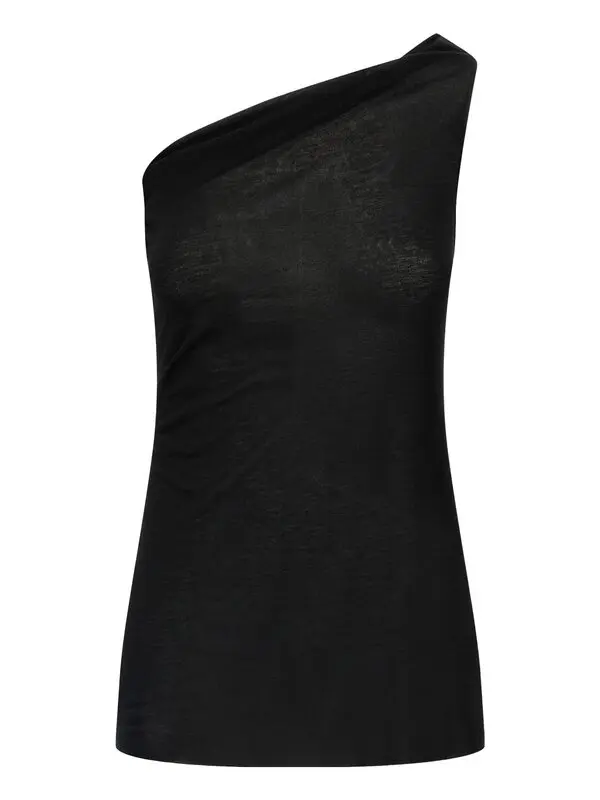 Rick Owens Asymmetric Sleeveless Top - Black