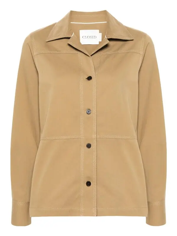 Closed Panelled Twill Shirt Jacket - Nude