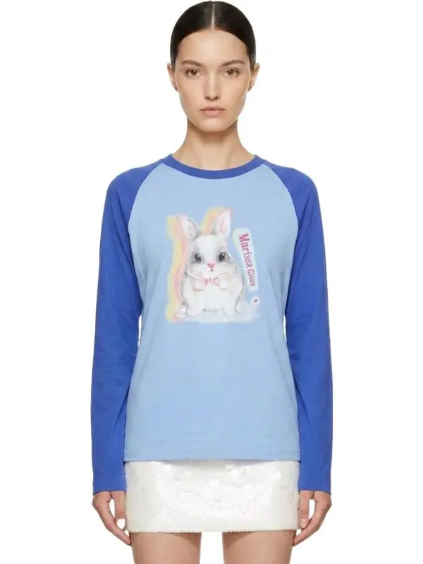 Marissa Chiara Crew Neck T-shirt - Blue