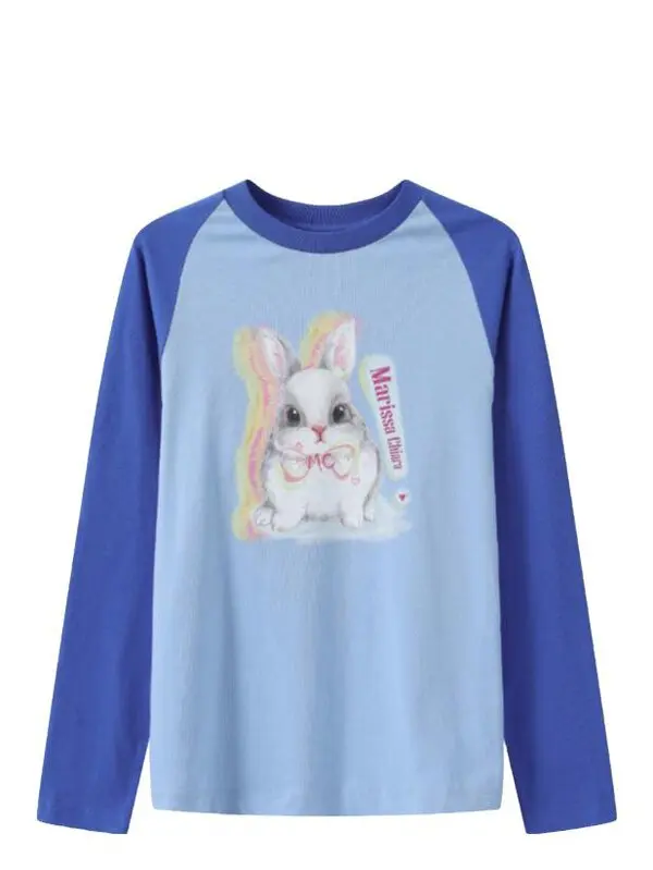 Marissa Chiara Crew Neck Long Sleeve T-shirt - Blue