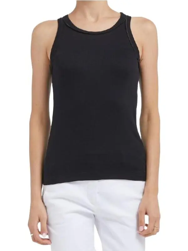 Brunello Cucinelli Sleeveless Round Neck Tank Top - Black