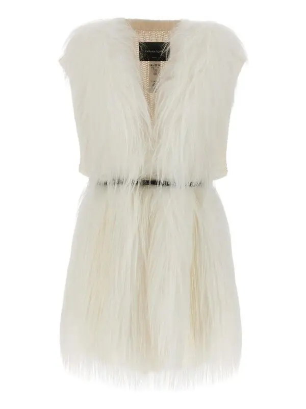 Fabiana Filippi V-neck Paneled Gilet - White