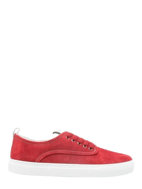 Givenchy Suede Lace Up Sneakers - Deep Red