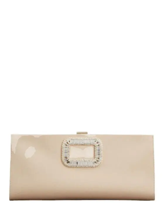 ROGER VIVIER Pilgrim Clutch - Nude