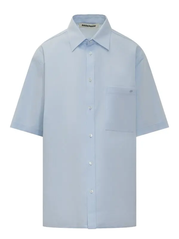 DARKPARK Cotton Shirt With Pointed Collar - Gray
