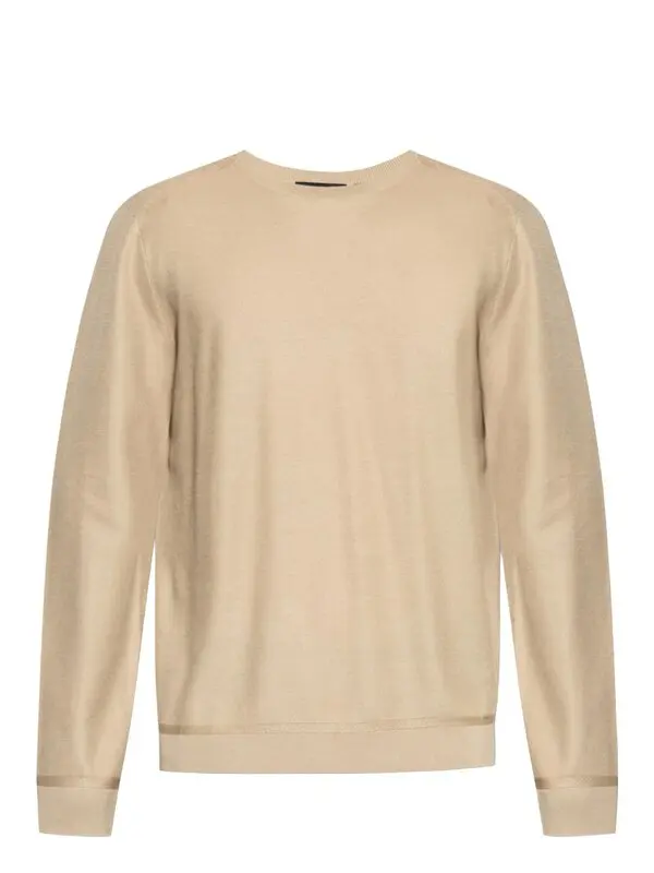 Theory Crew Neck Long Sleeve Sweater - Nude