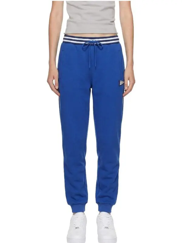 Marissa Chiara Drawstring Sweatpants With Striped Waistband - Blue