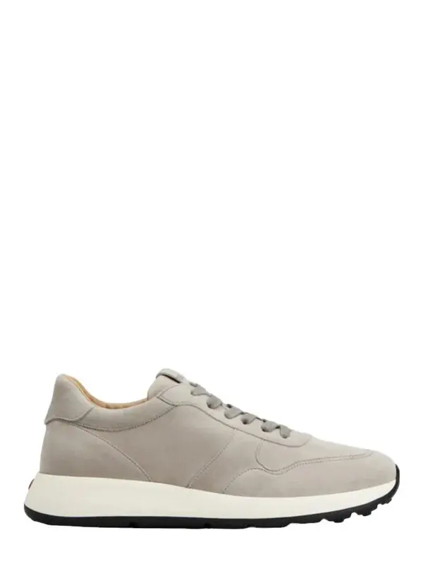 TOD'S Suede Sneakers With Logo Detailing - Grey