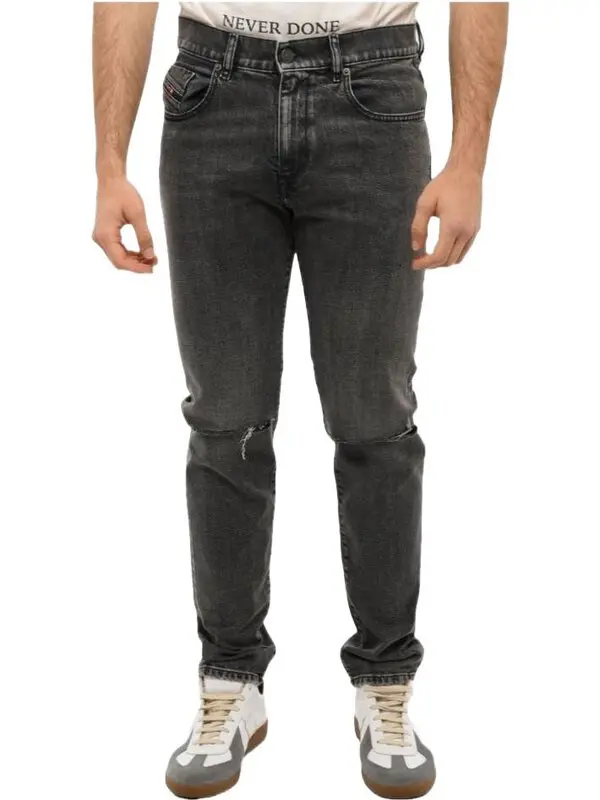 DIESEL® 2019 Slim-cut Distressed Denim Jeans - Black
