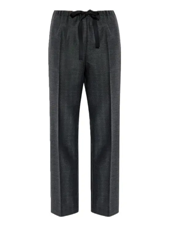 FORTE_FORTE Herringbone Pattern Trousers - Grey