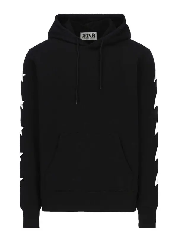 GOLDEN GOOSE Hoodie With Star Print - Black