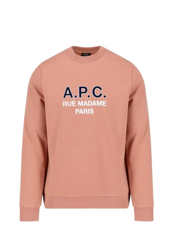 A.p.c. Madame" Logo Crewneck Sweatshirt - Pink