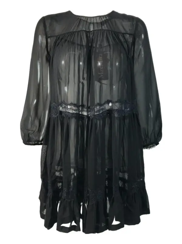 Max Mara Pleated Detail Blouse - Black