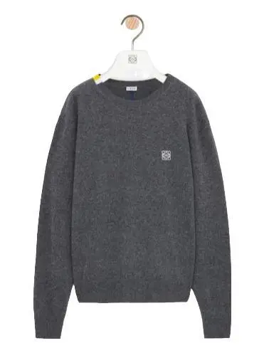 Loewe Two-tone Intarsia Detailed Jumper - Grey