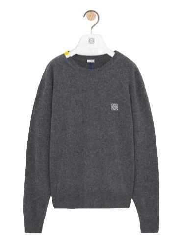 Loewe Two-tone Intarsia Detailed Jumper - Grey