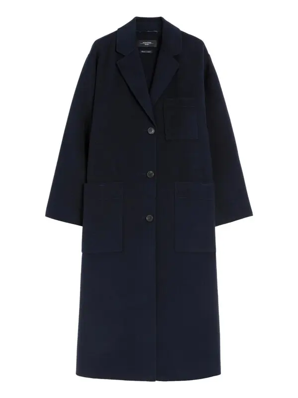 Max Mara Single-breasted Coat - Blue