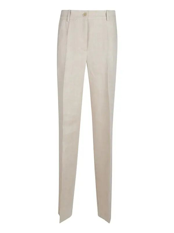 P.a.r.o.s.h Tailored Straight Leg Trousers - Beige