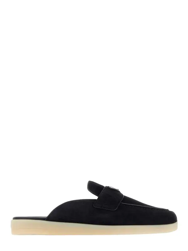Prada Suede Mules - Blue