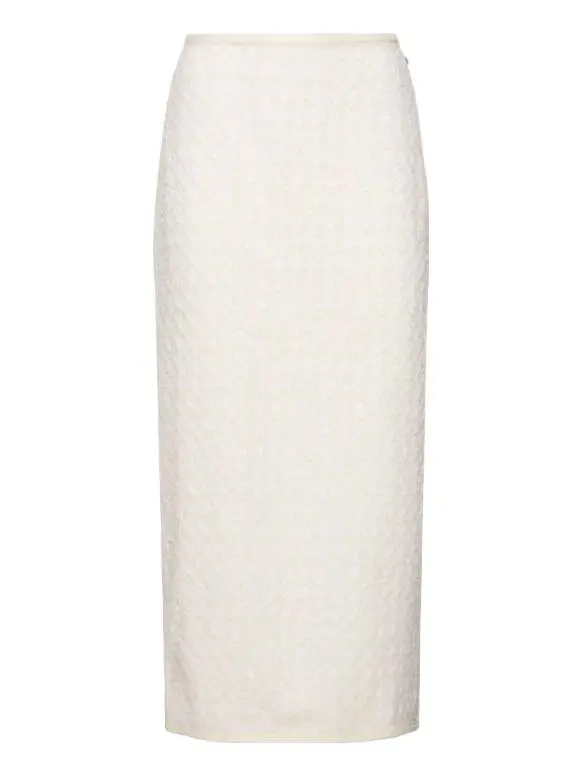 ROTATE BY BIRGER CHRISTENSEN Split Detail Skirt - White