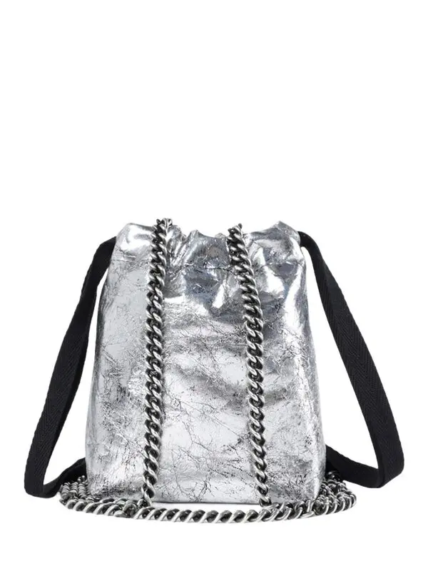 ANN DEMEULEMEESTER Gael Drawstring Chain Mini Bag - Silver