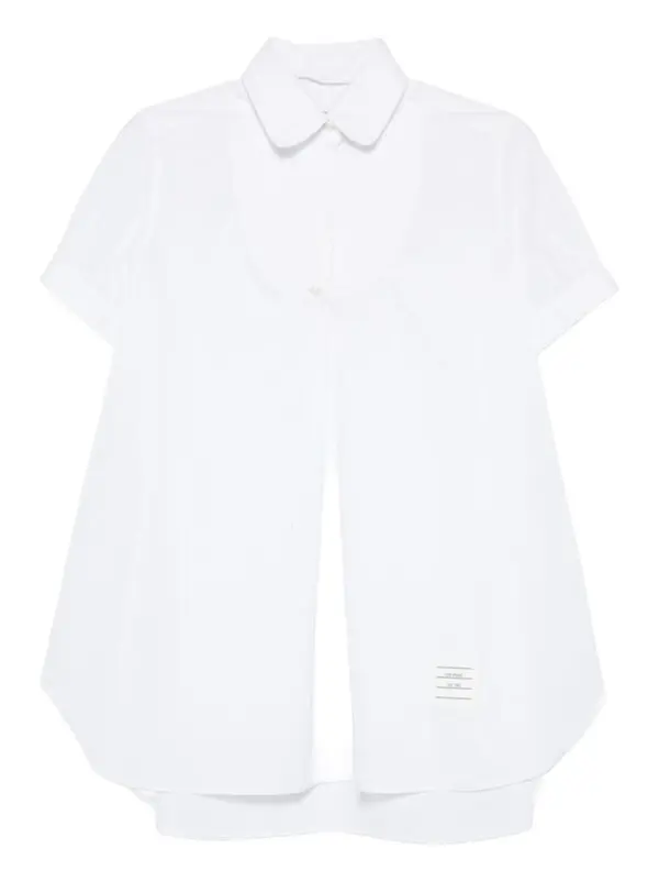 Thom Browne Cotton Poplin Tunic Shirt - White