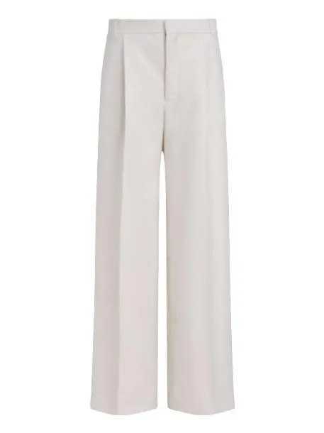 Dior Christian Pleated Flared Trousers - White