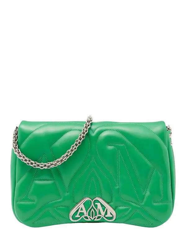Alexander McQueen Seal Quilted Shoulder Bag - Green