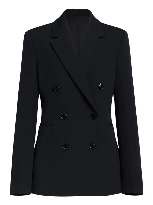 Alaïa Crepe Cinched Blazer - Black