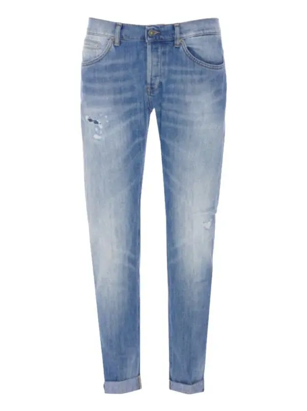DONDUP Distressed Light Wash Jeans - Blue