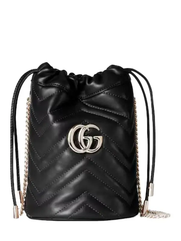 Gucci Gg Marmont Small Bucket Bag - Black
