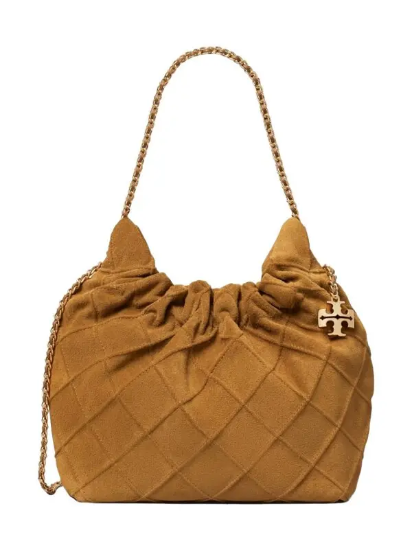 Tory Burch Mini Fleming Soft Hobo Bag - Brown