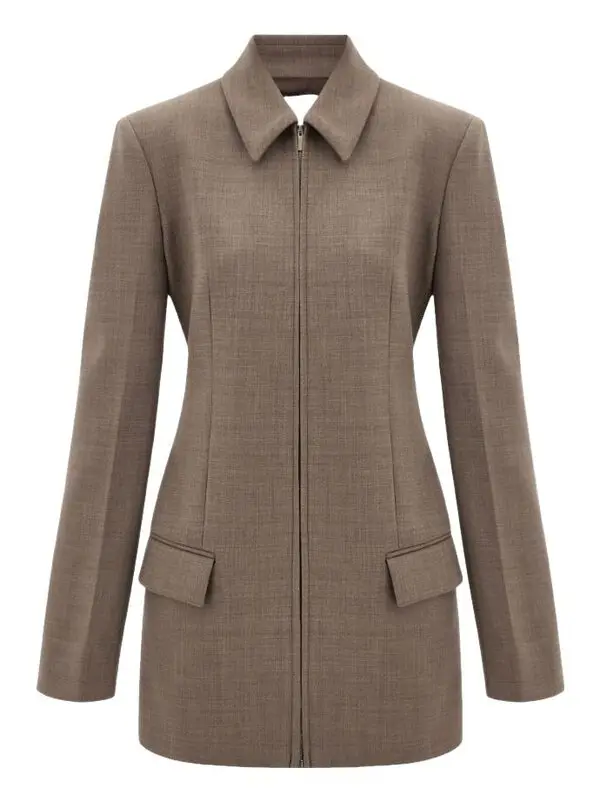 FERRAGAMO Long Jacket - Dark Sand