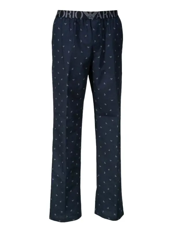 Emporio Armani Logo Print Pants - Black