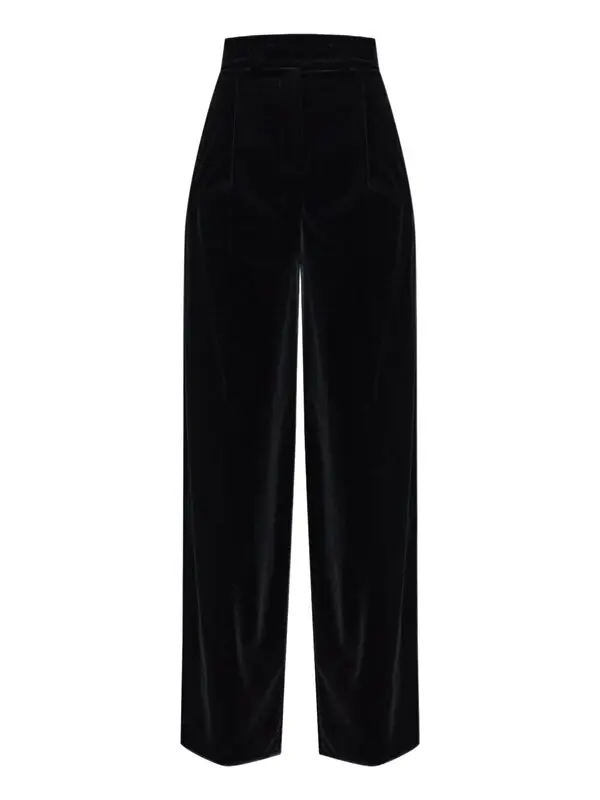 Max Mara Sateen Velvet Trousers - Black