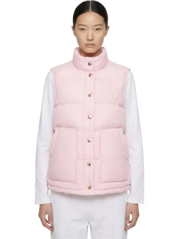 MARISSA CHIARA Sleeveless Padded Quilted Vest - Pink