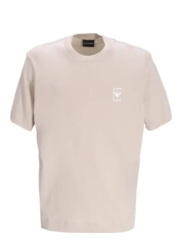 Emporio Armani Logo-print T-shirt - Nude