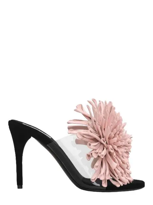 Alaïa Embellished Flower Stiletto Heeled Sandals - Light Pink
