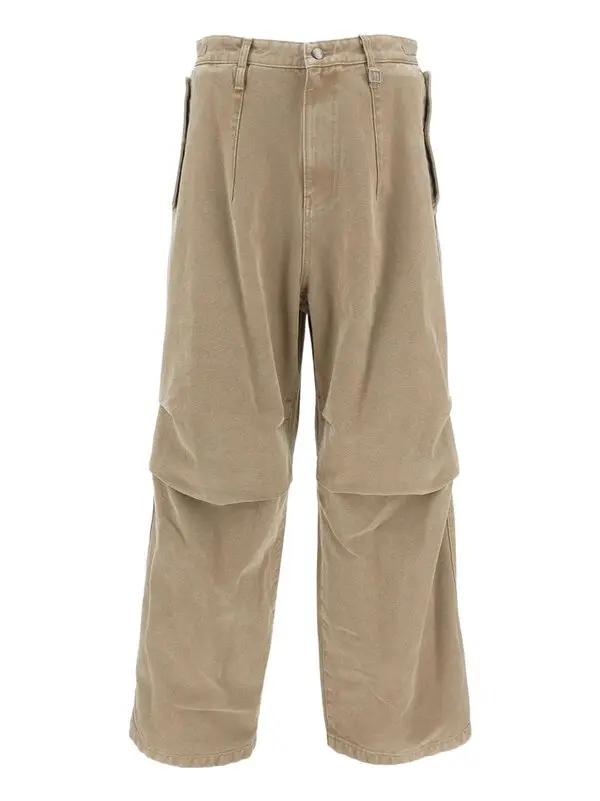 WOOYOUNGMI Belted Straight-leg Pants - Nude