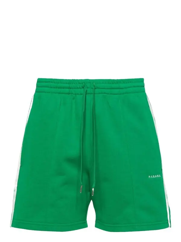 P.a.r.o.s.h Striped Jersey Shorts - Green/white