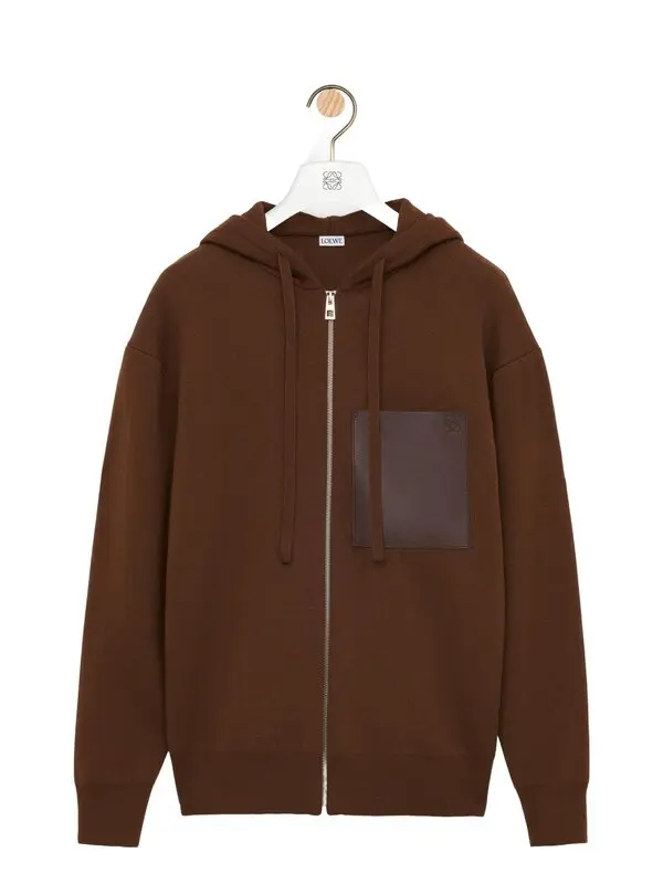 Loewe Zip-up Hoodie - Brown