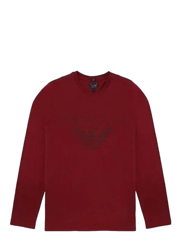 Emporio Armani T-shirt With Round Neck And Long Sleeves - Red